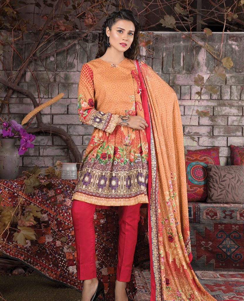 Ittehad Latest Winter Linen Khaddar Dresses Designs 2018-2019