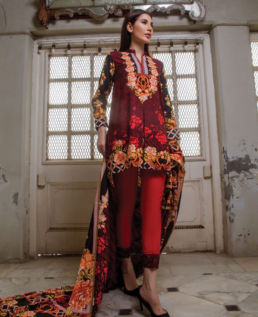 House of Ittehad German Linen Winter Dresses Collection 2018-2019