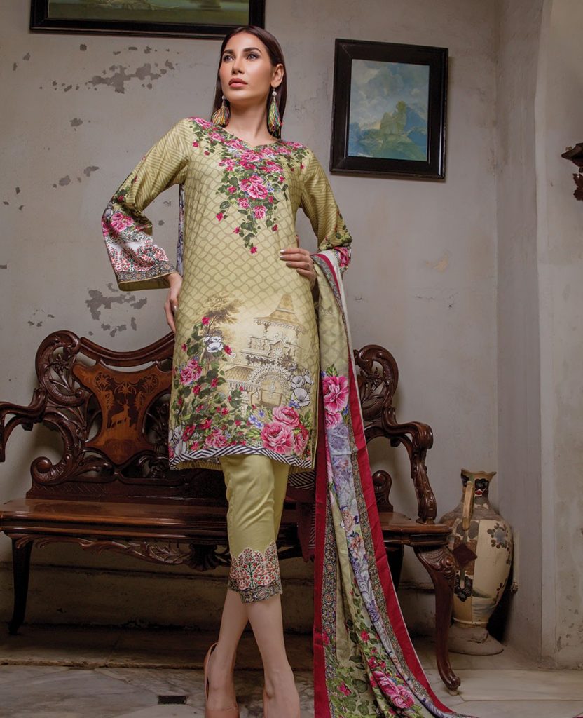 House of Ittehad German Linen Winter Dresses Collection 2018-2019