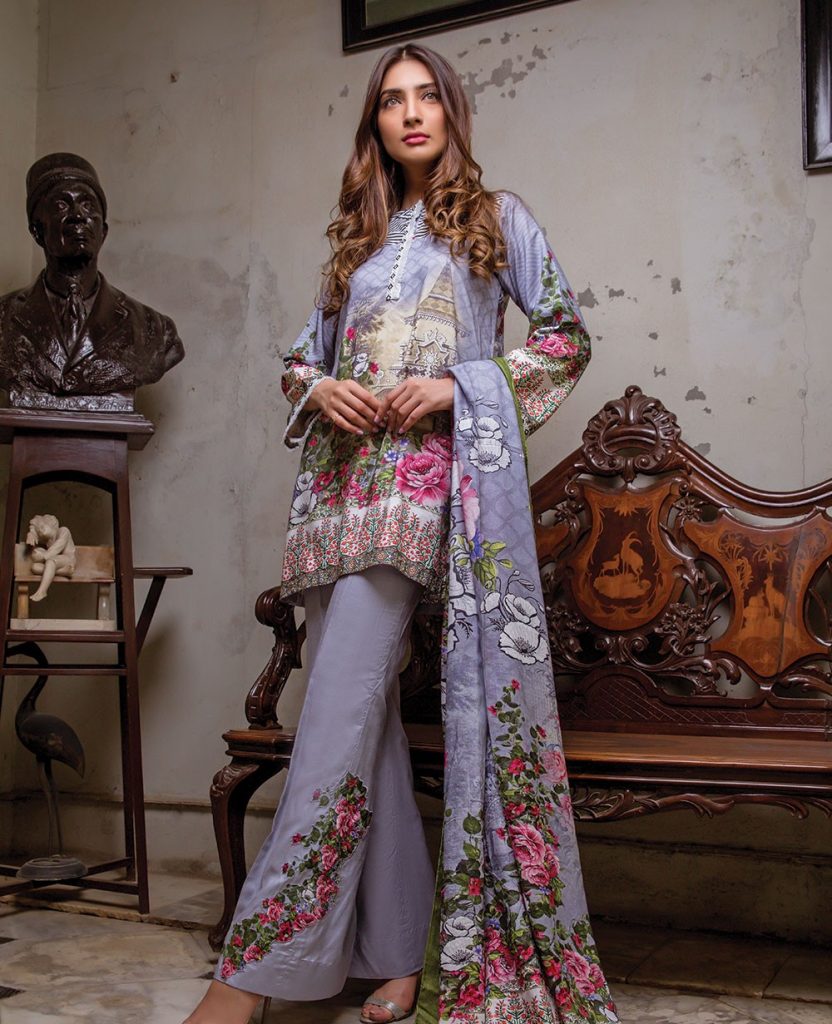 House of Ittehad German Linen Winter Dresses Collection 2018-2019