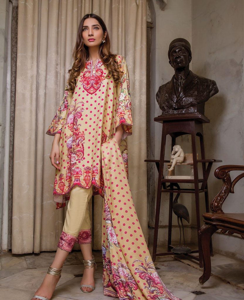 House of Ittehad German Linen Winter Dresses Collection 2018-2019