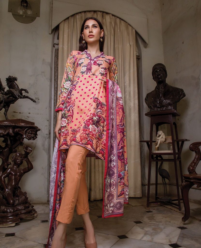 House of Ittehad German Linen Winter Dresses Collection 2018-2019