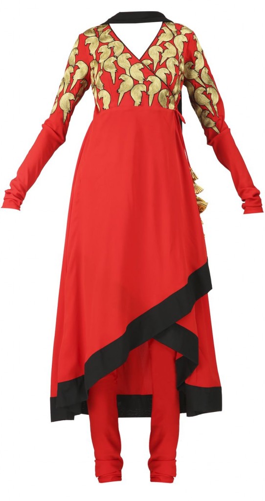 Latest Angrakha Style Dresses Designs Frocks Kurtas 2022-2023