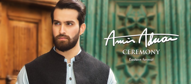 Amir Adnan Men Ceremony Kurtas Waist Coat Collection 2018 2019