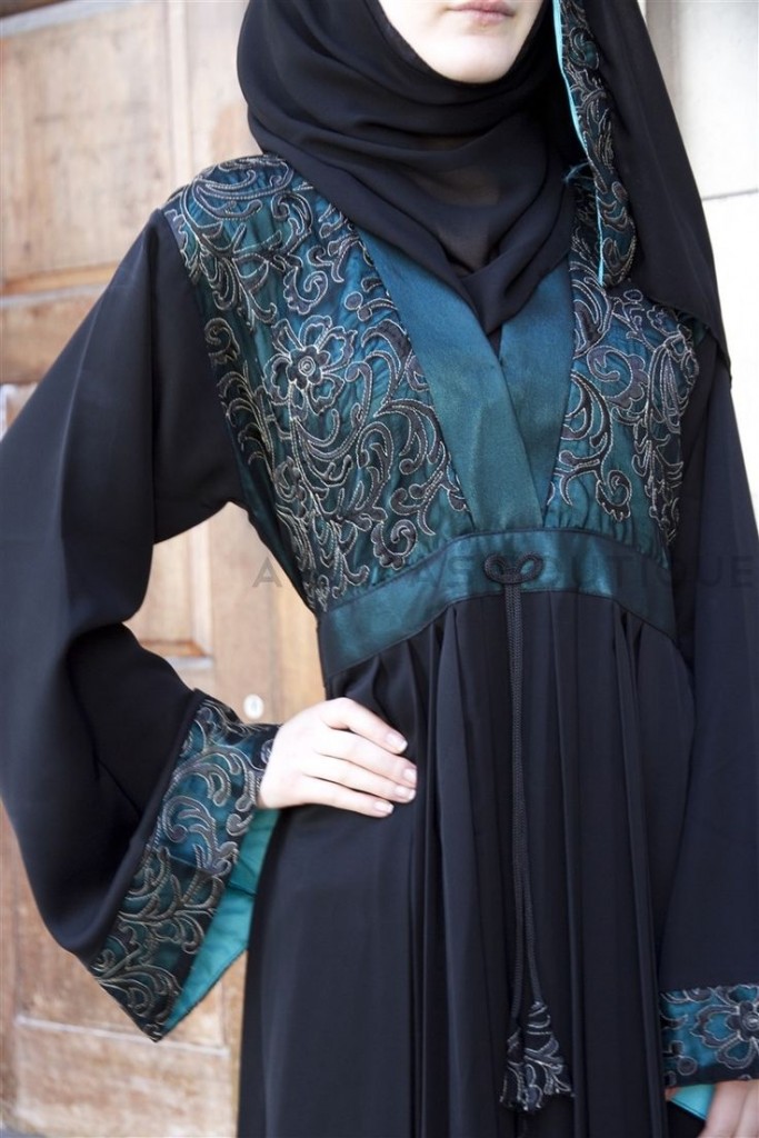 Fancy Lace Embroidered Abaya Designs Latest Collection 2022 2023