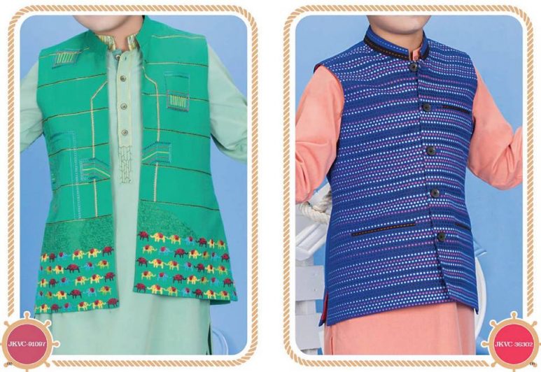Latest J. Eid Kurta Shalwar Kameez Designs Waistcoat Collection 2020