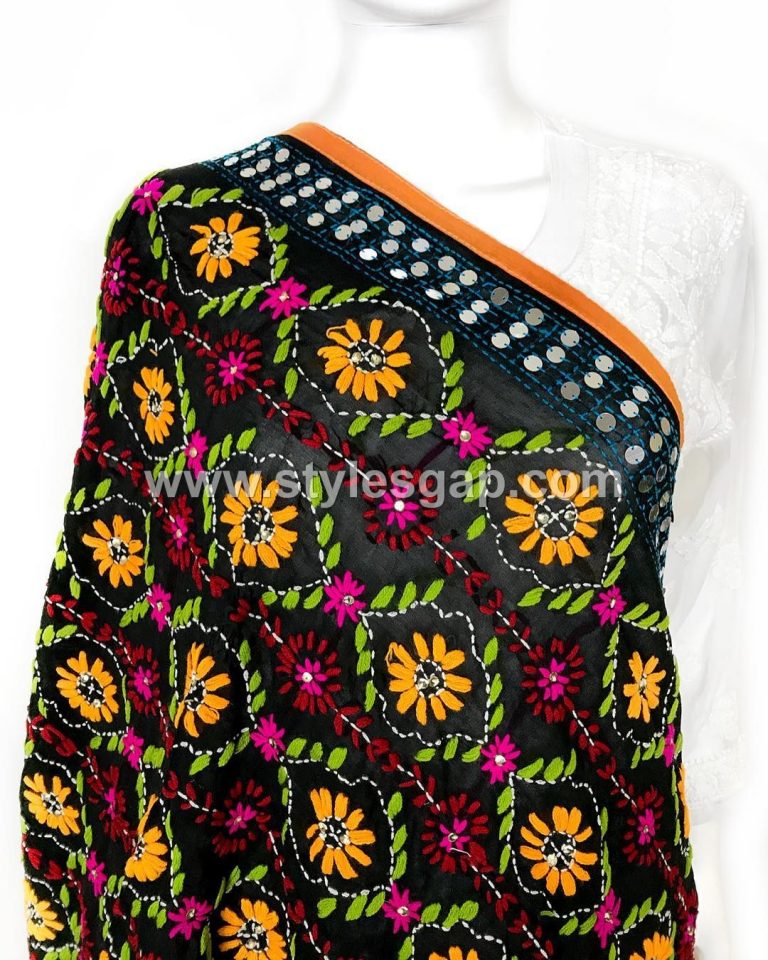 Latest Phulkari Dress Designs 2022-23 Dupatta, Trousers, Jackets