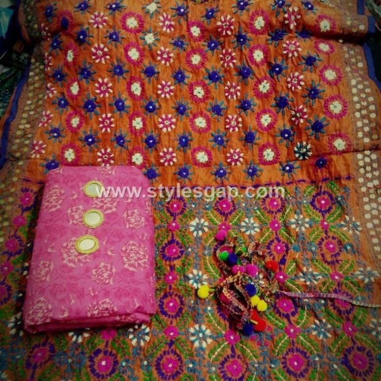 Latest Phulkari Dress Designs 2022-23 Dupatta, Trousers, Jackets