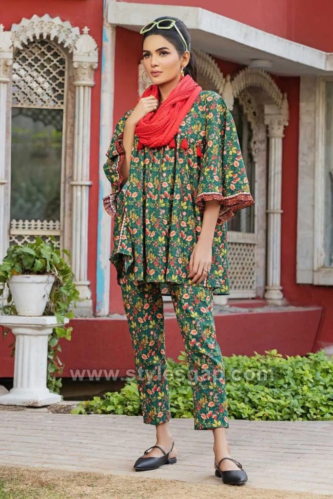 Latest Summer Single Printed Dresses Digital Floral Designs 2025