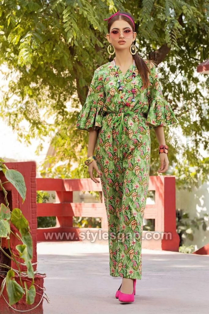 Latest Summer Single Printed Dresses Digital Floral Designs 2025