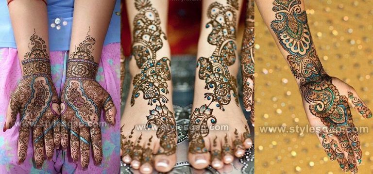 Light Glitter Mehndi Designs (2) - StylesGap.com