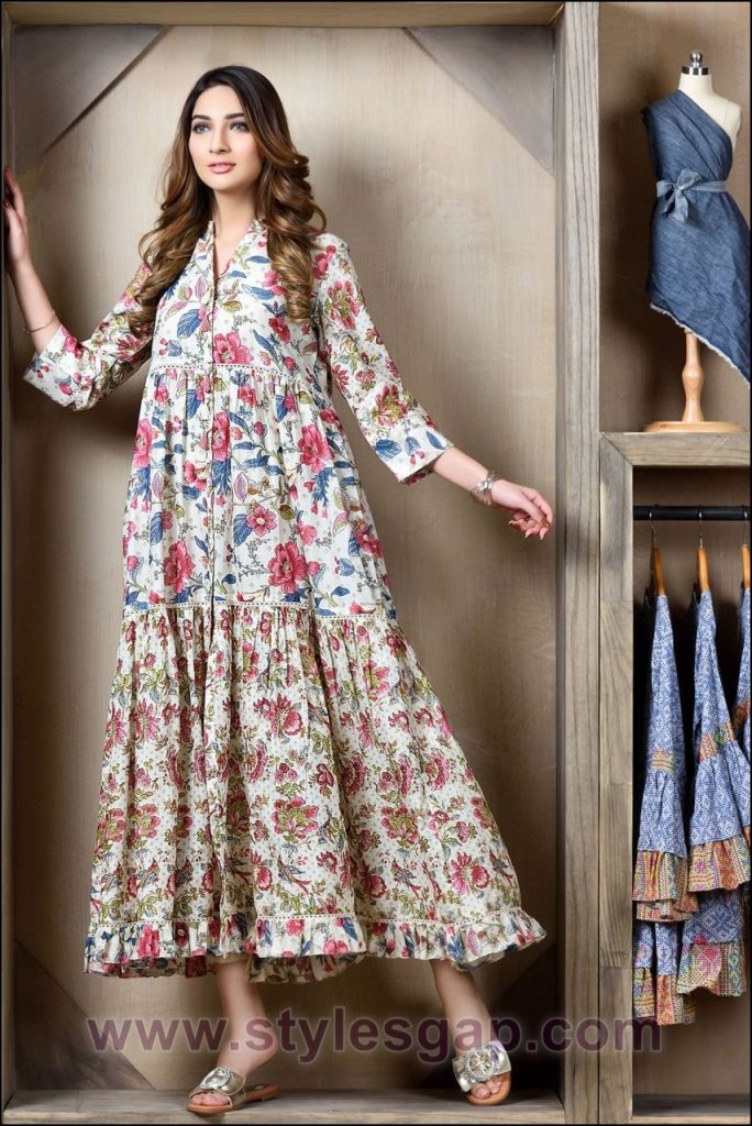 Latest Ladies Medium Shirts Frocks Designs & Styles 2024