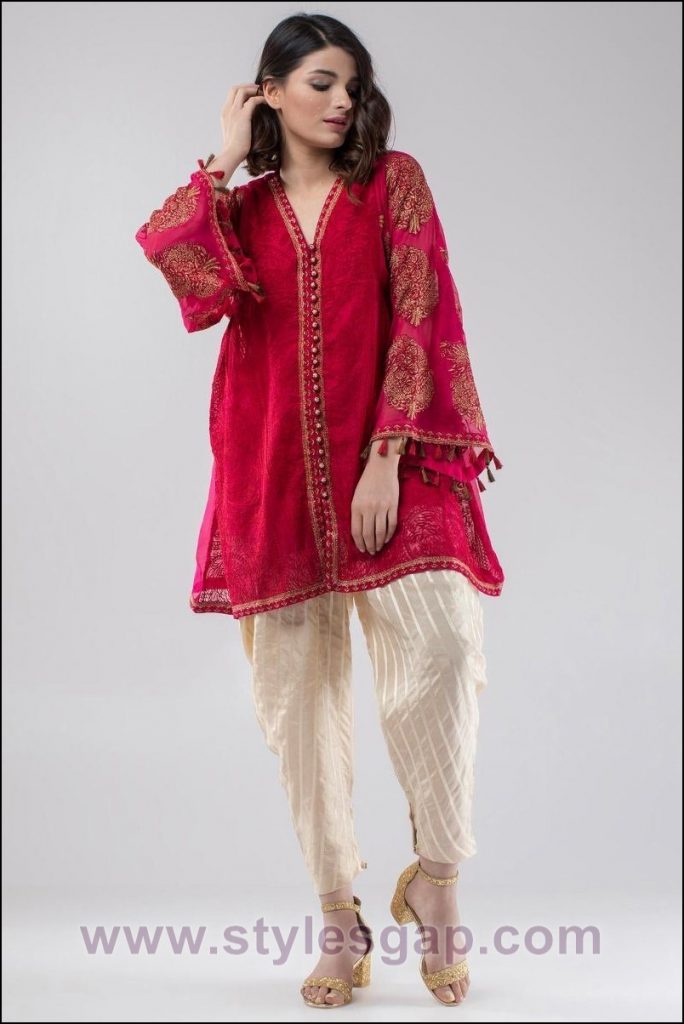 Latest Ladies Medium Shirts Frocks Designs & Styles 2024