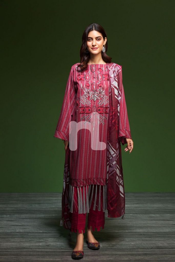 3 piece un-stitched - Nishat Linen Winter Dresses Collection 2019-2020 ...