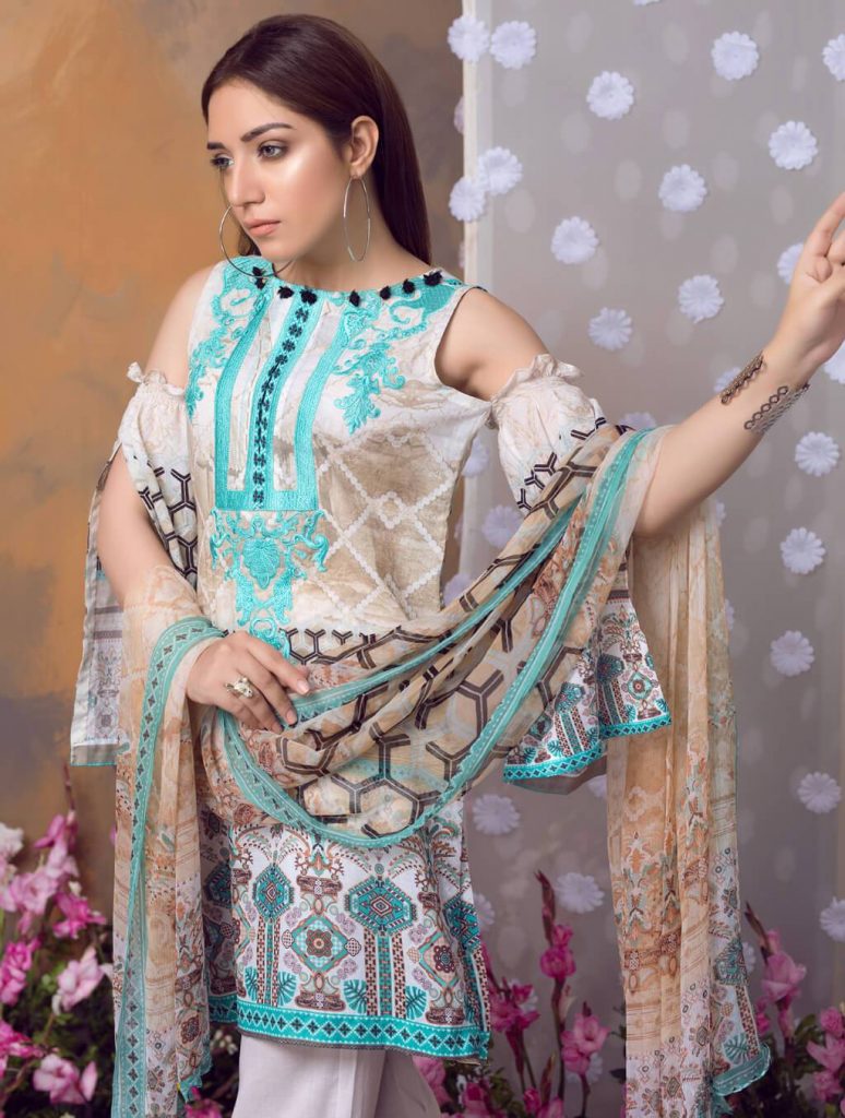 Khas Luxury Eid Lawn Suits Designs Collection 2023-2024