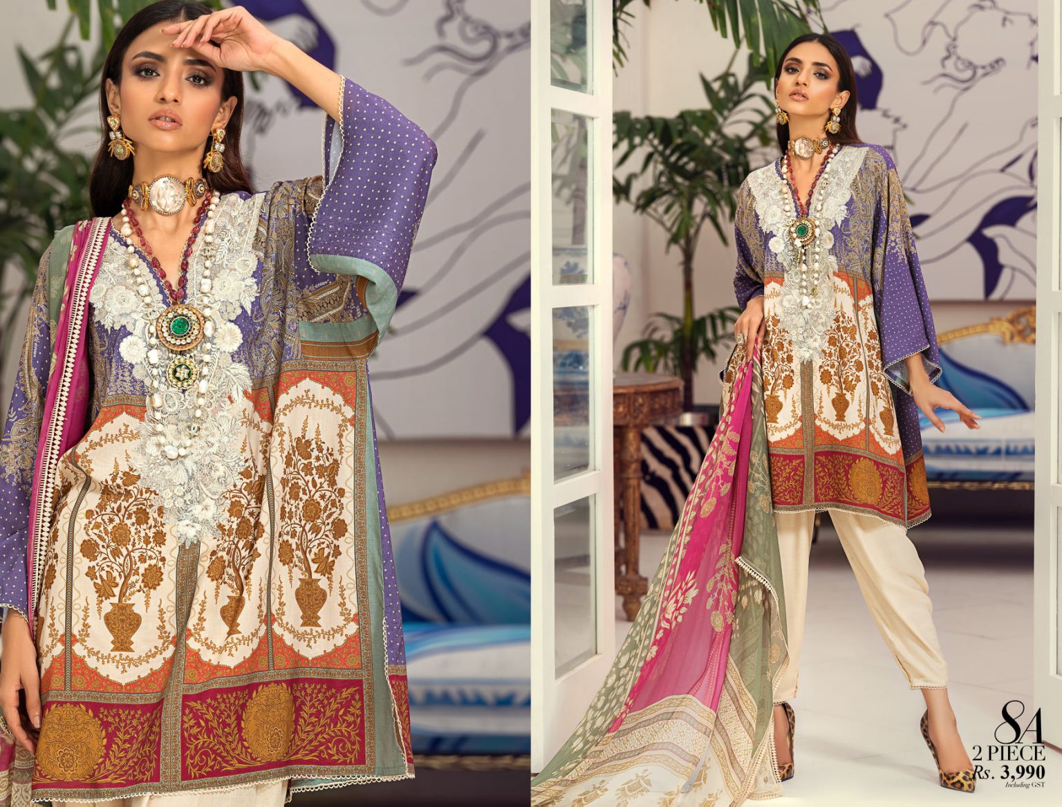 Sana Safinaz Winter Dresses Muzlin Collection 2023-24 with Prices