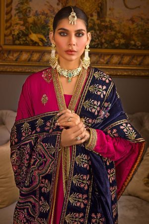 Gul Ahmed Fancy Winter Velvet Dresses Shawl Collection 2024-25