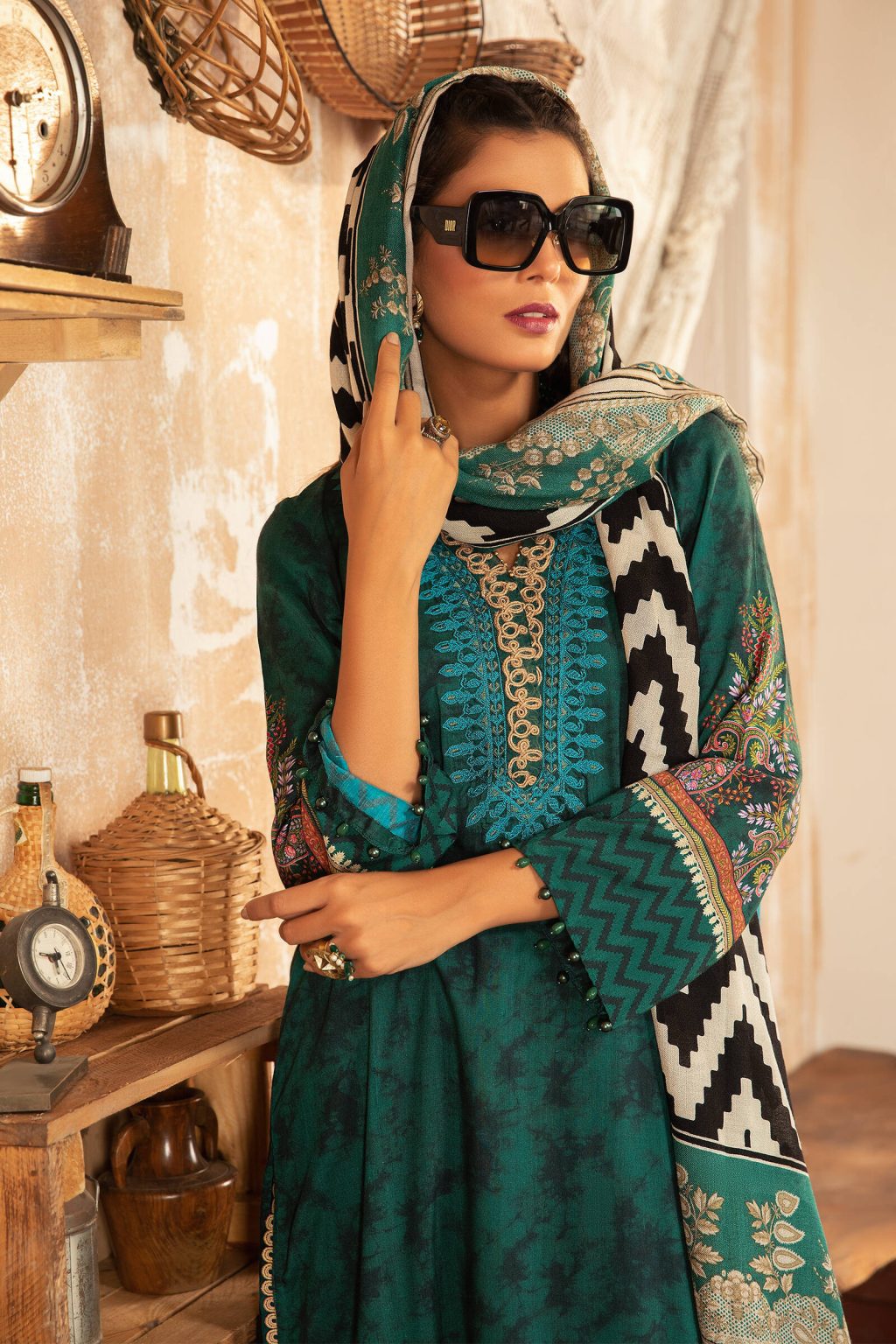 M Prints Latest Maria B Winter Printed Dresses Collection 2021-2022