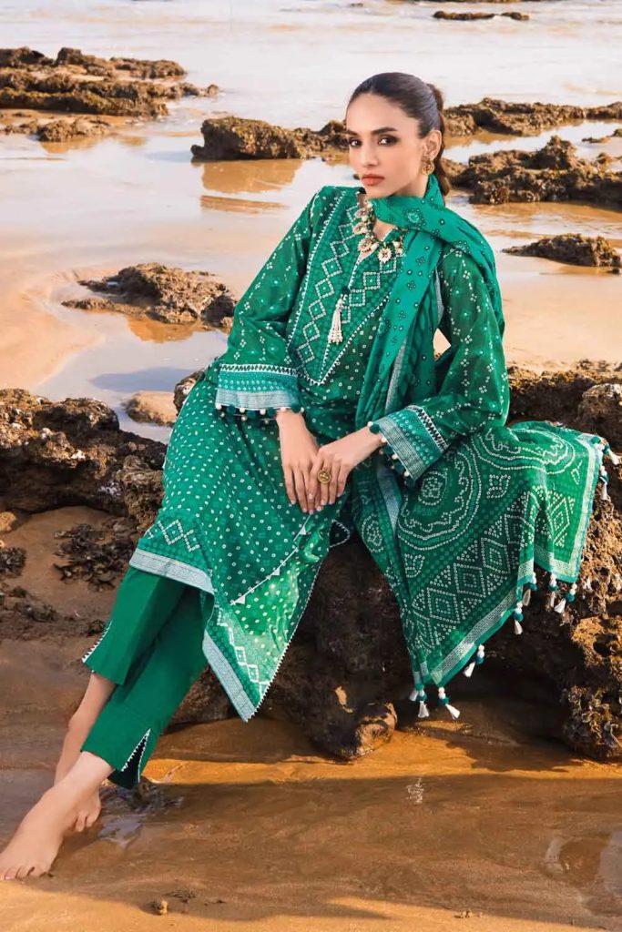 Gul Ahmed Printed Summer Lawn Dresses 2024-25 Chunri, Pasted