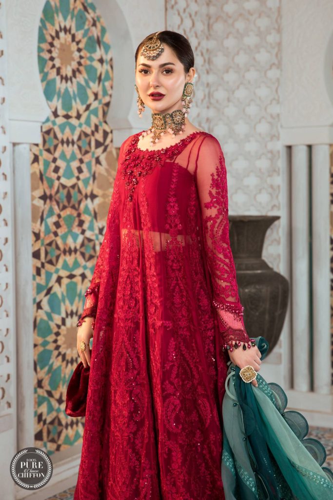 Maria B Latest Eid Chiffon Embroidered Embellished Dresses 2023