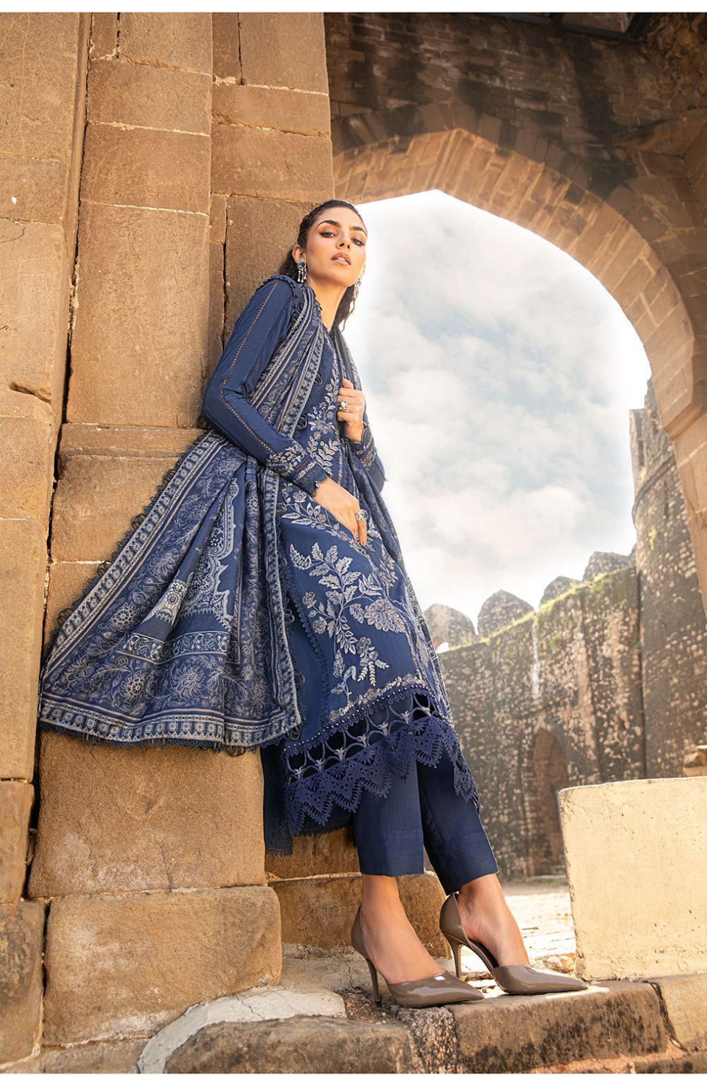 M Prints Maria B Winter Printed Embroidered Dresses 2024-2025