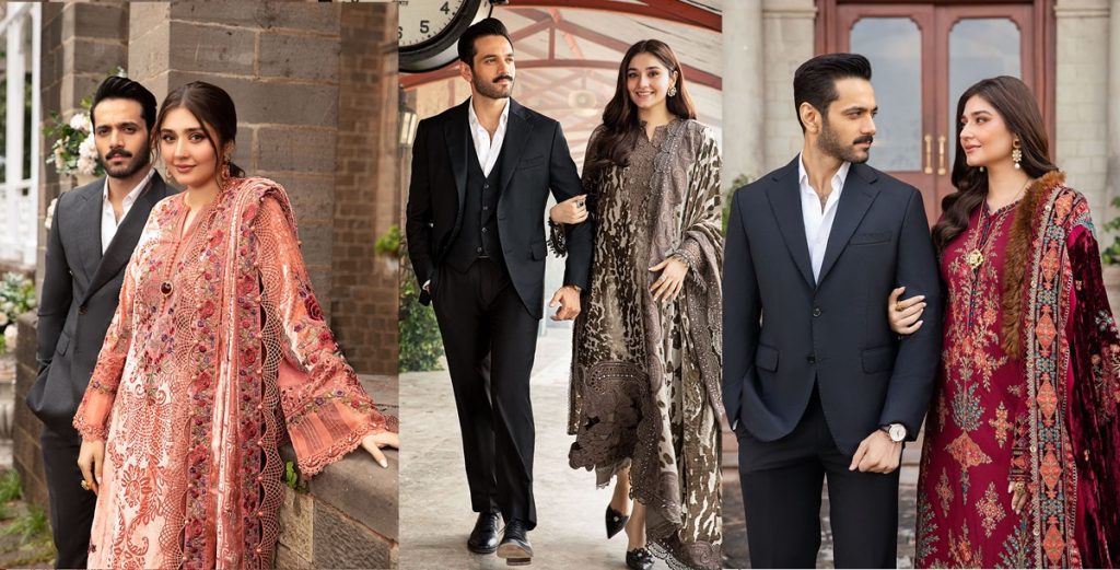 Maria B Winter Luxe Collection Velvet Linen Shawl Suits 2024-2025 ...