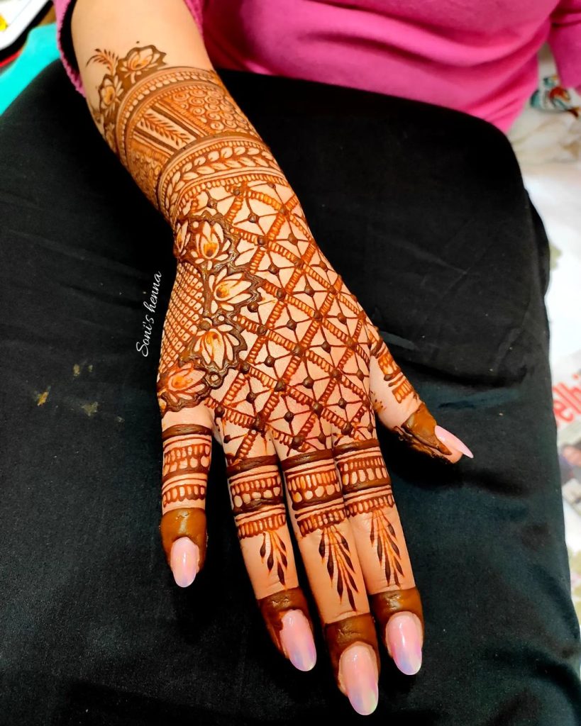 Heavy Net Jaal Mehndi Designs & Styles (3) - StylesGap.com