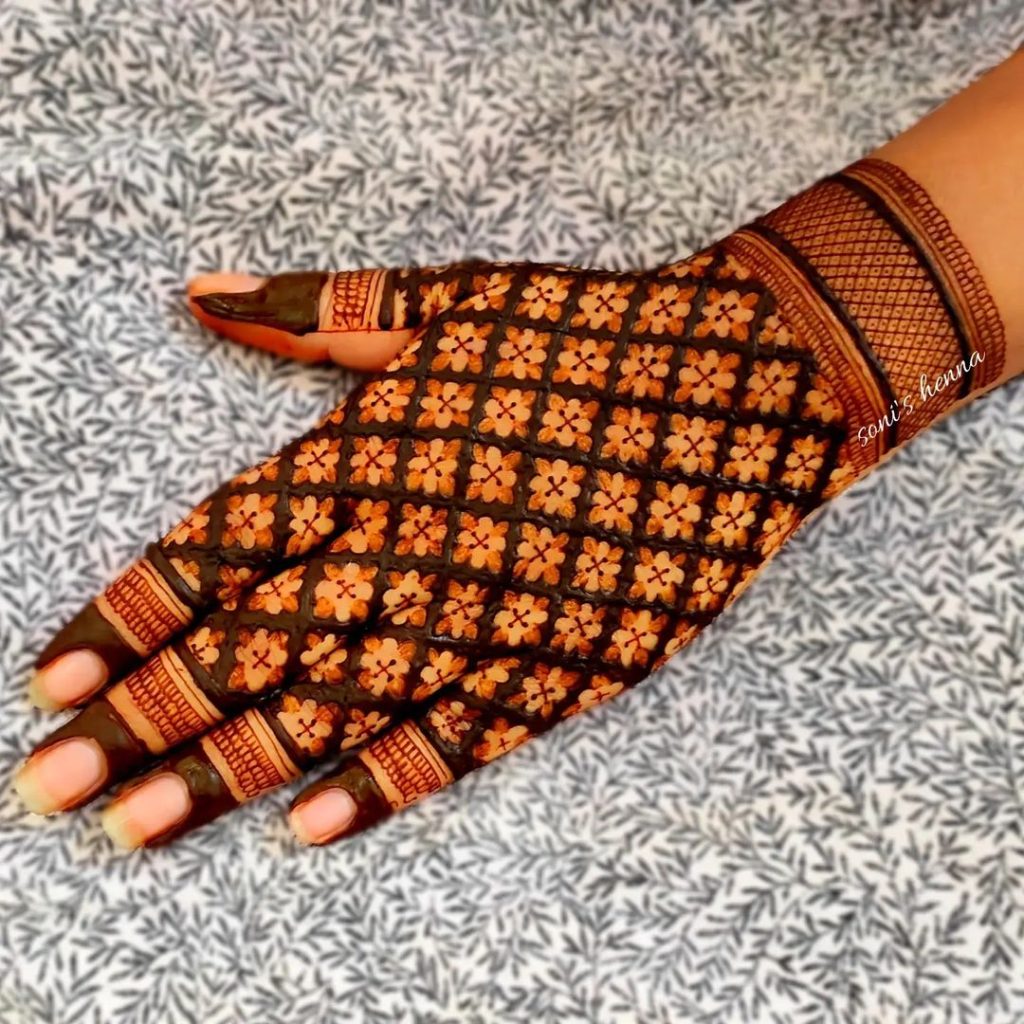 Heavy Net Jaal Mehndi Designs & Styles (6) - StylesGap.com