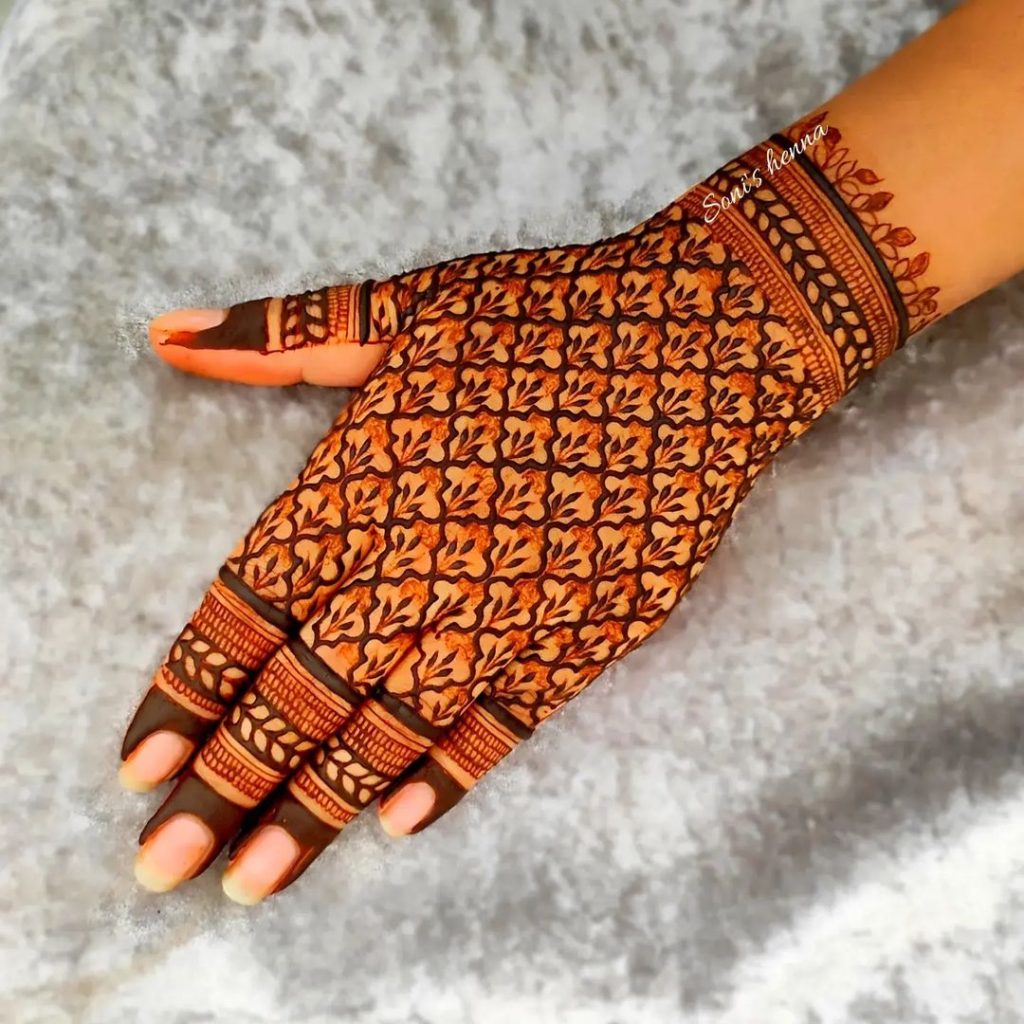 Heavy Net Jaal Mehndi Designs & Styles (7) - StylesGap.com